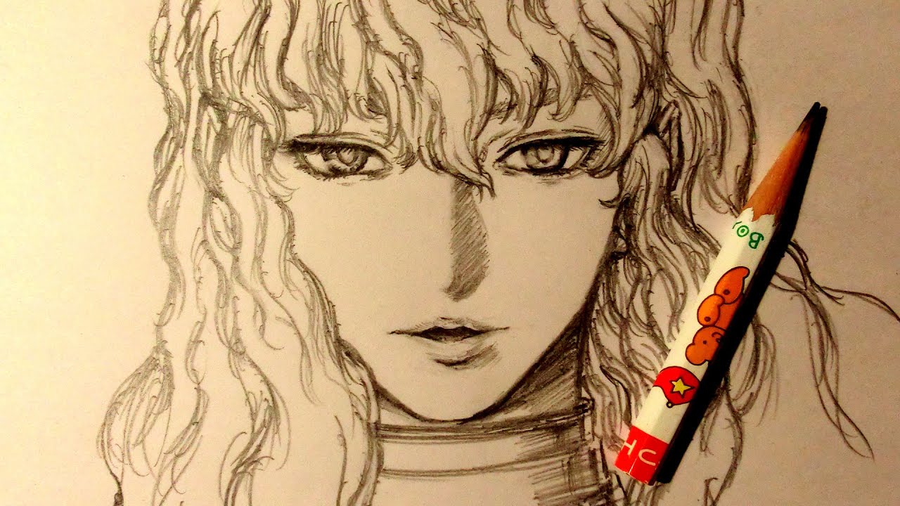 ASMR | Pencil Drawing 191 | Griffith (Request) - YouTube