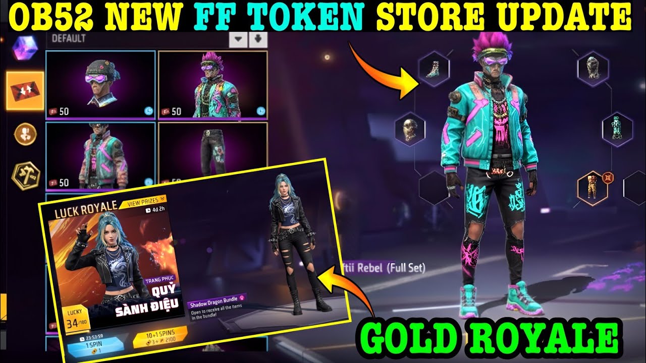Ob52 FF Token Store Update New Reward Free Fire 14 January Update ...