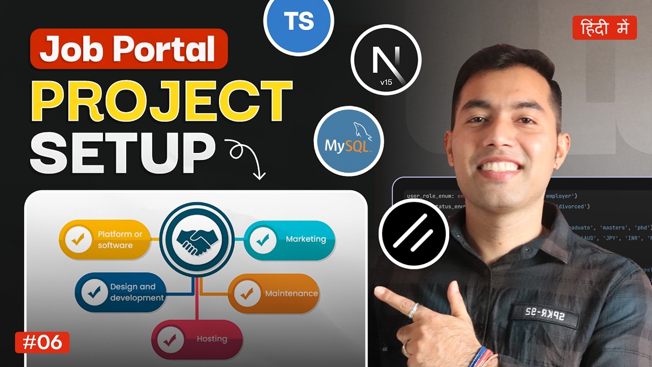 #6: Next.js Job Portal App Setup with TypeScript & ShadCN UI🔥 - YouTube