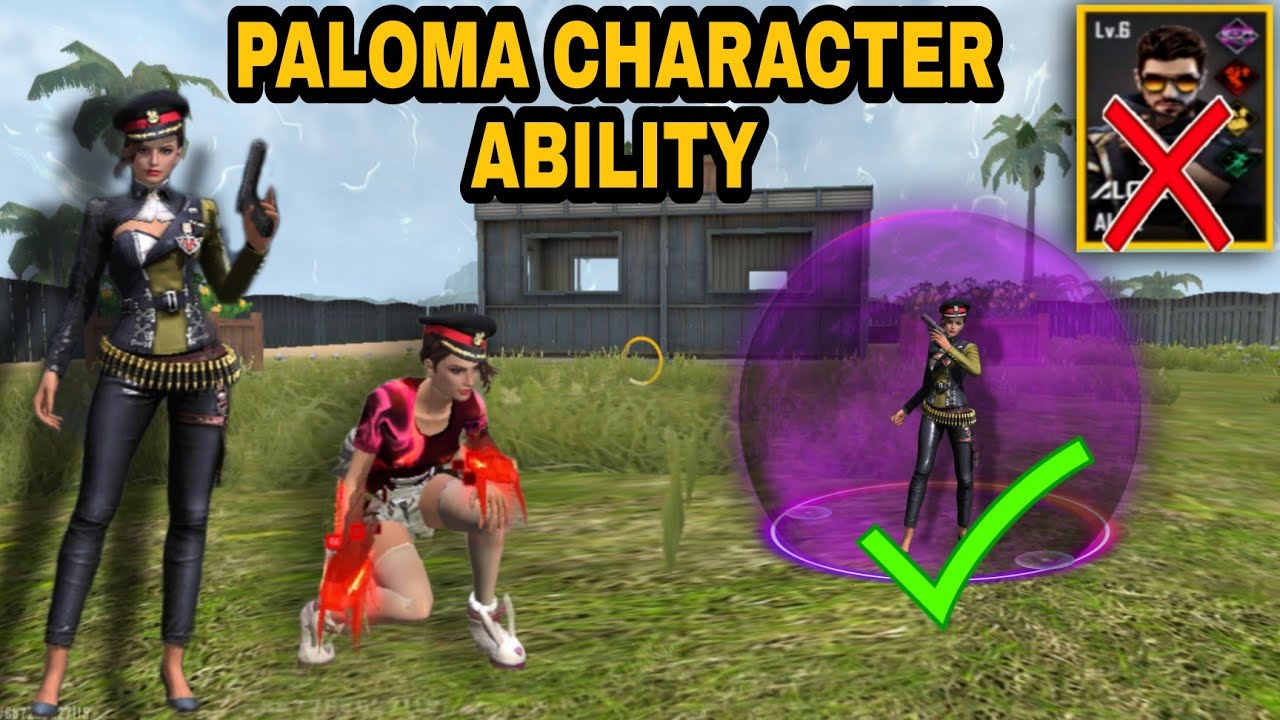 paloma character ability in free fire//ff paloma character skill ...