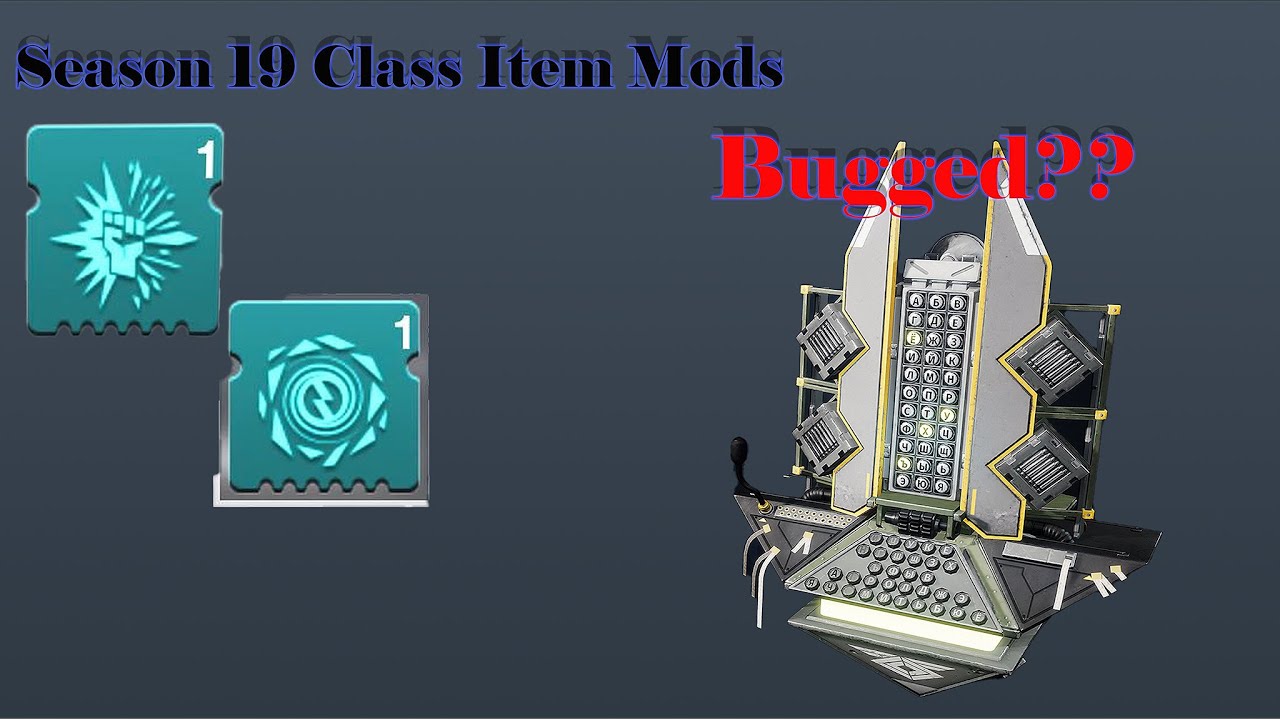 Season of the Seraph Artifact Class item mods bugged? - YouTube