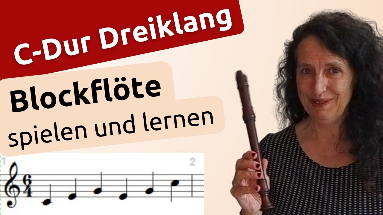 C-Dur Dreiklang - Übung - Fingerjogging - Blockflöte lernen #recorder #blockflöte - YouTube