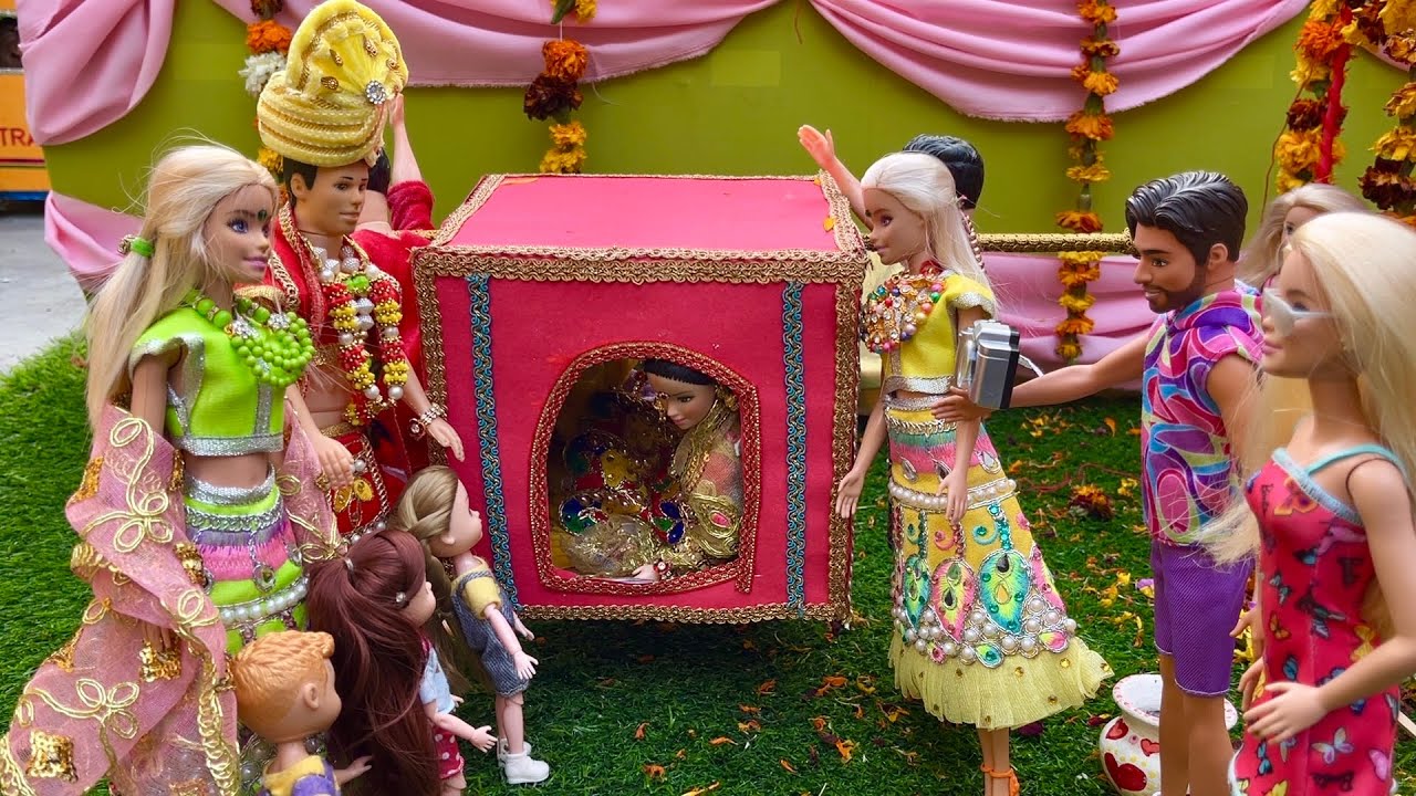 Lilly milly ki kahani part 58/ doll ki vidai/ dulhan ki vidai/ barbie ...