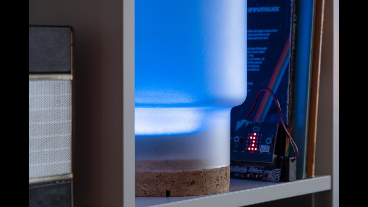 Clap-sensitive lamp with micro:bit, enviro:bit, and the ZIP Halo - YouTube