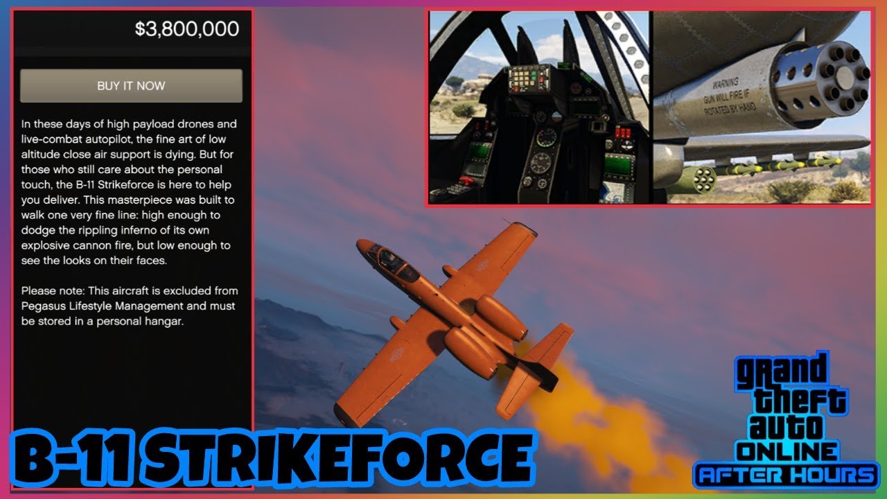 NEW B-11 STRIKEFORCE PLANE GTA ONLINE (AFTER HOURS DLC) - YouTube