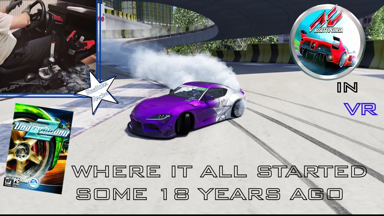 NFSU2 Drift track smashed with WDT A90 Supra | Assetto Corsa in VR | PC ...