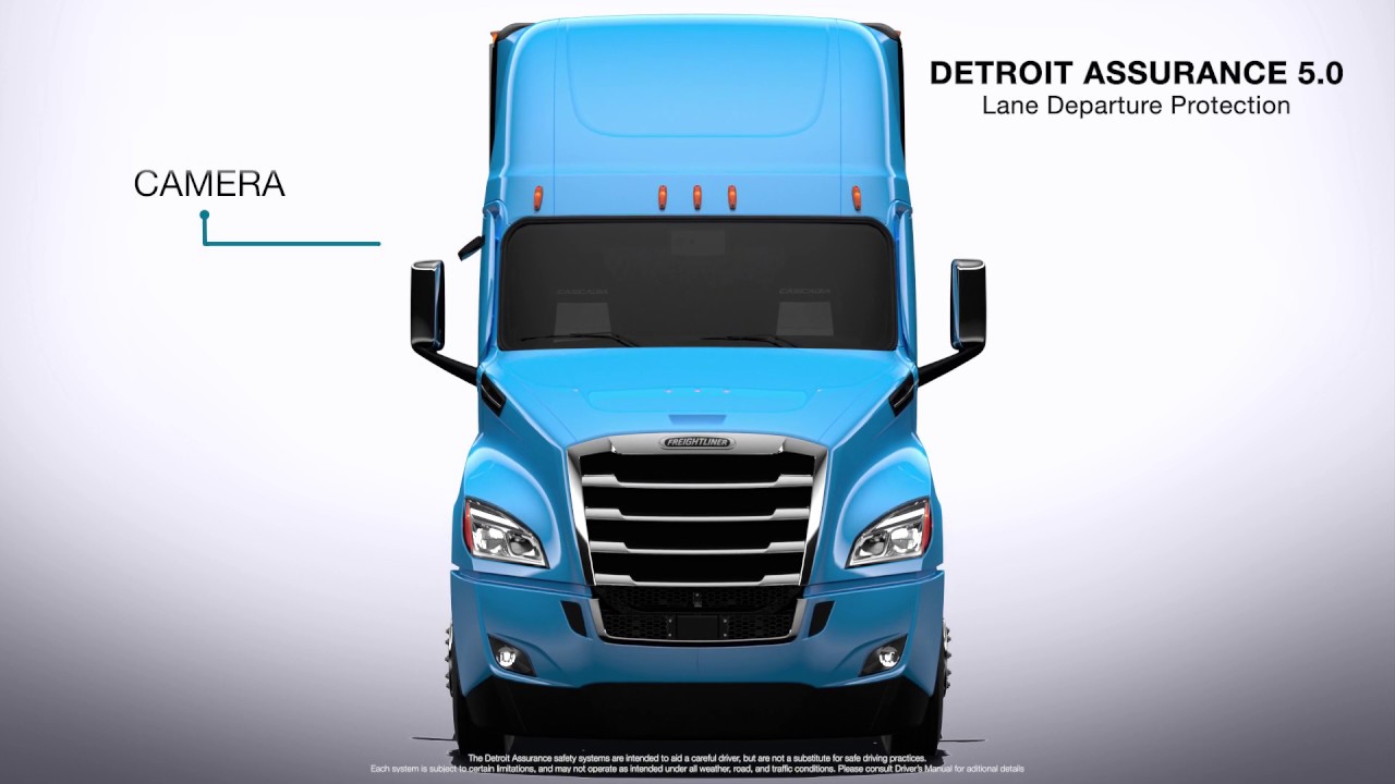 Detroit Assurance 5.0 Lane Departure Protection - YouTube