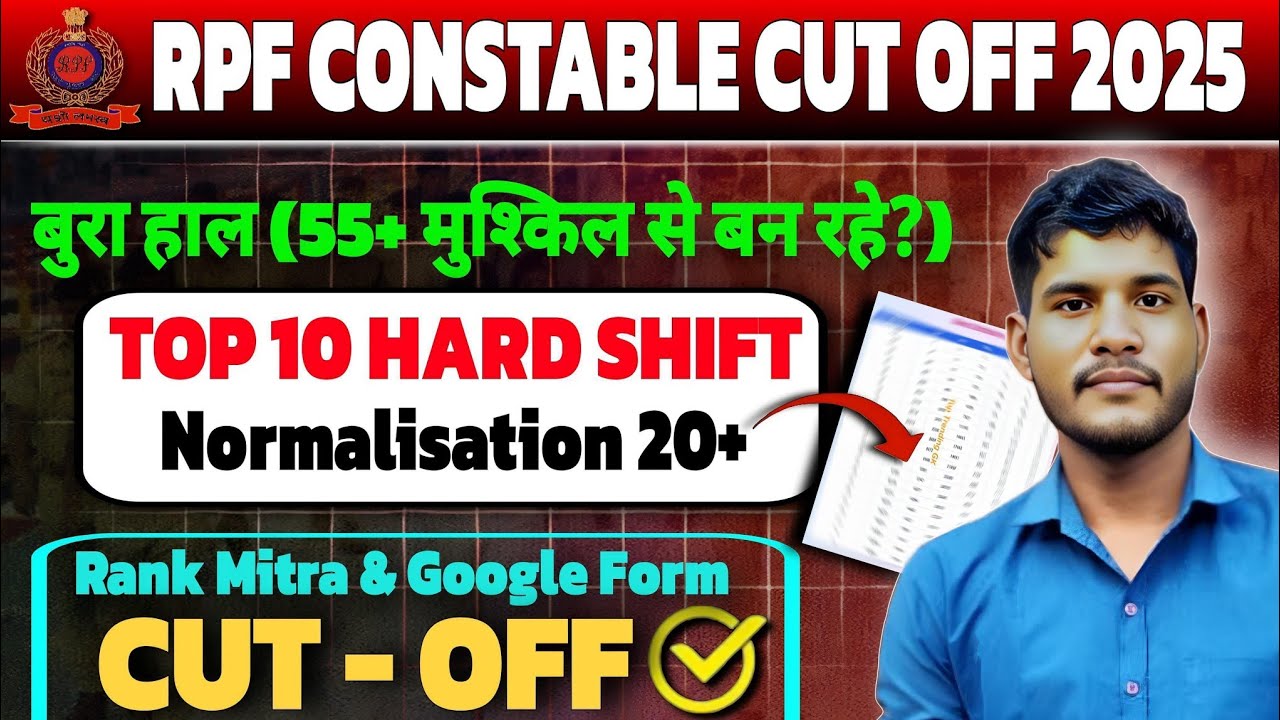 🔥RPF Constable CUT-OFF After Answer Key | RPF Constable Cut off 2025 ...