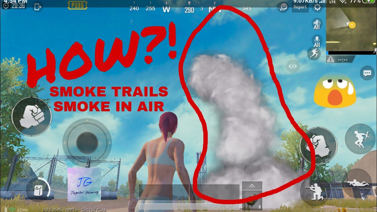Smoke Trails | How to shoot Smoke Grenade in Air | PUBG MOBILE Trick ...