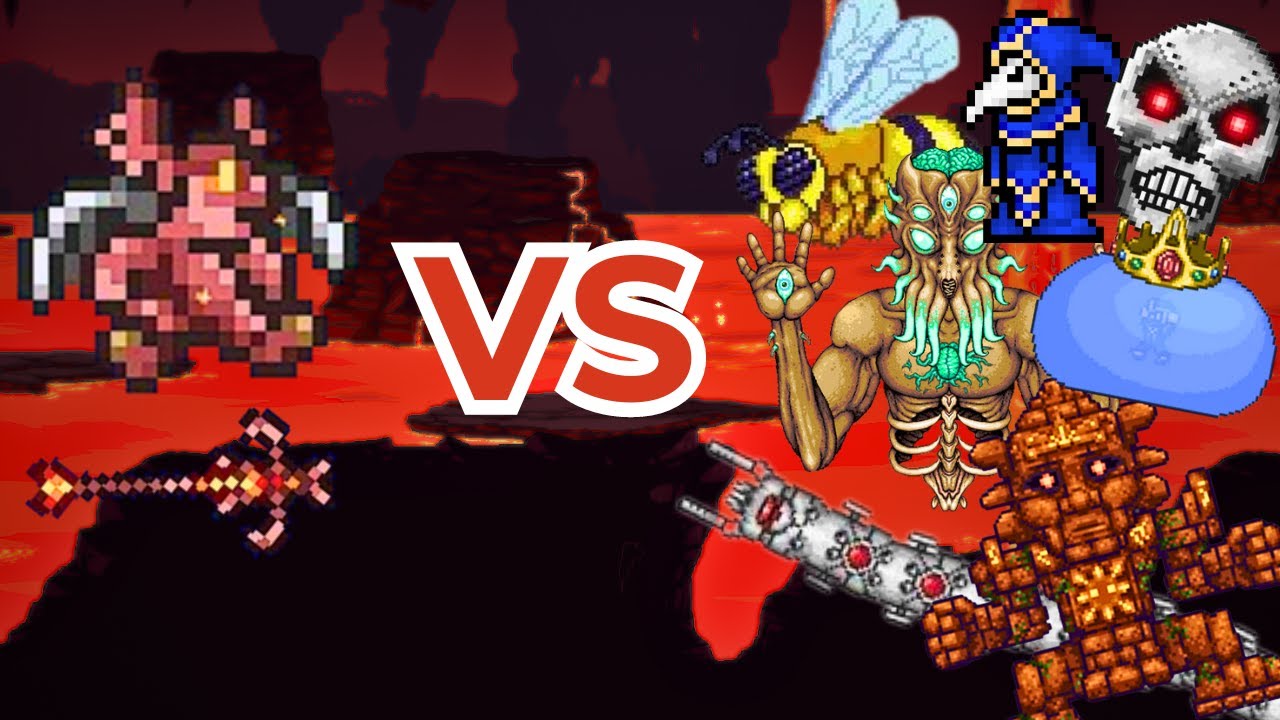 500 Demônios VS Todos os Bosses de Terraria! - YouTube