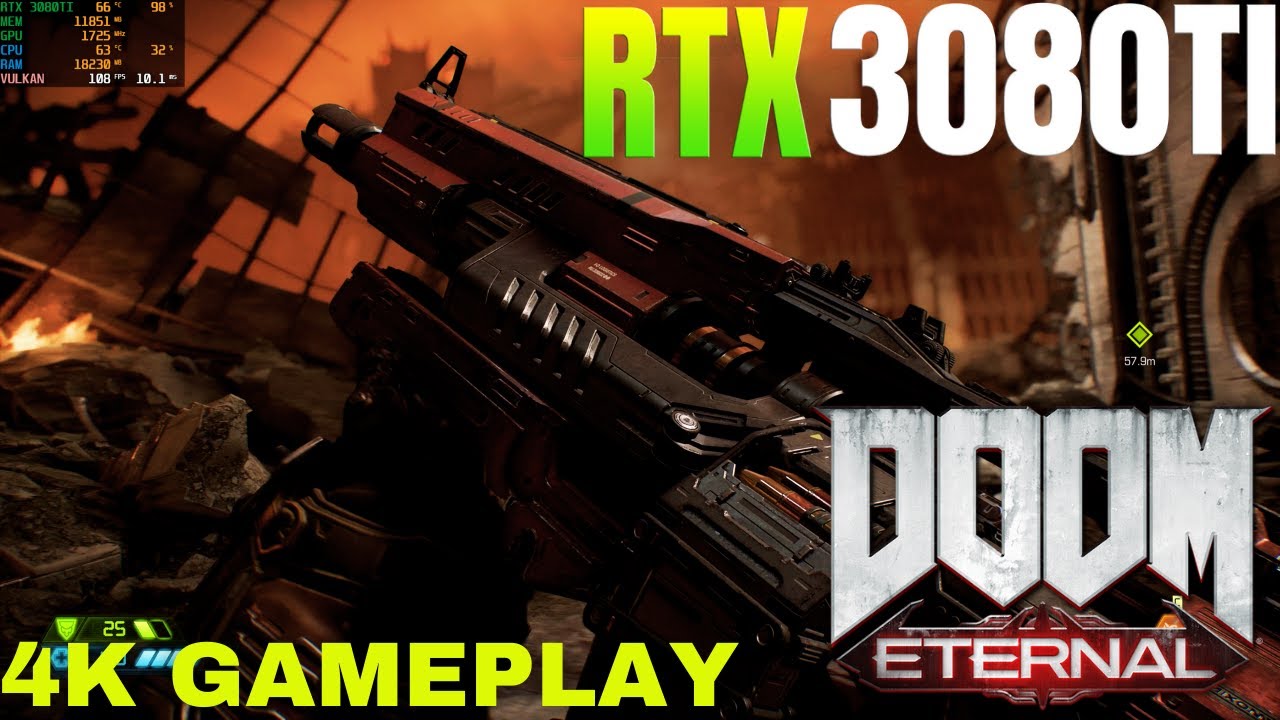 Doom Eternal | RTX 3080TI |4K CINEMATIC RENDER| RTX ON PC Gameplay ...