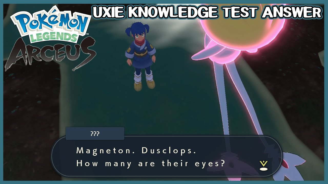 Uxie knowledge test answer - Pokemon Legends Arceus - YouTube