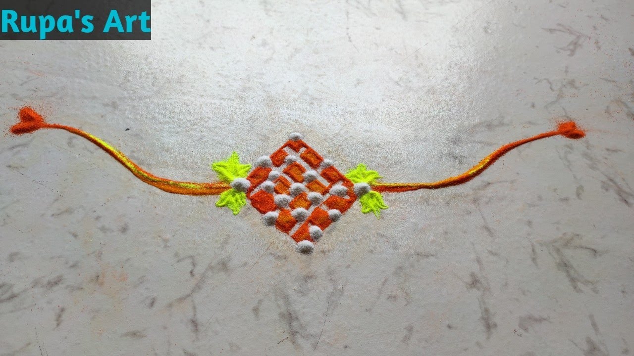 Raksha bandhan special Rakhi beautiful rangoli design,Rakhi special ...
