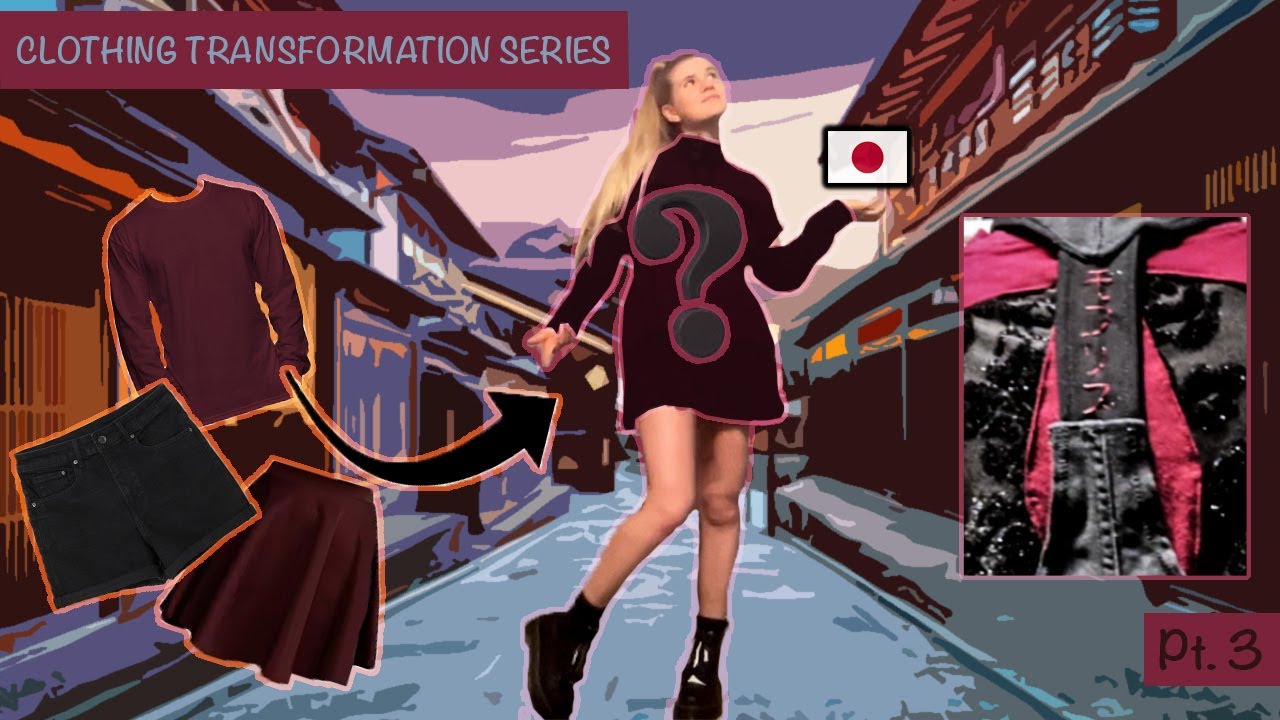 How to Experiment with Fashion Designing | Clothing Transformation 3 🇯🇵 ...