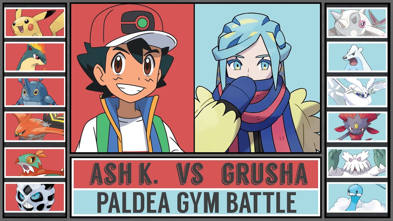 ASH vs GRUSHA | Episode 8: Ash's Return in Pokémon Horizons! [Pokémon ...