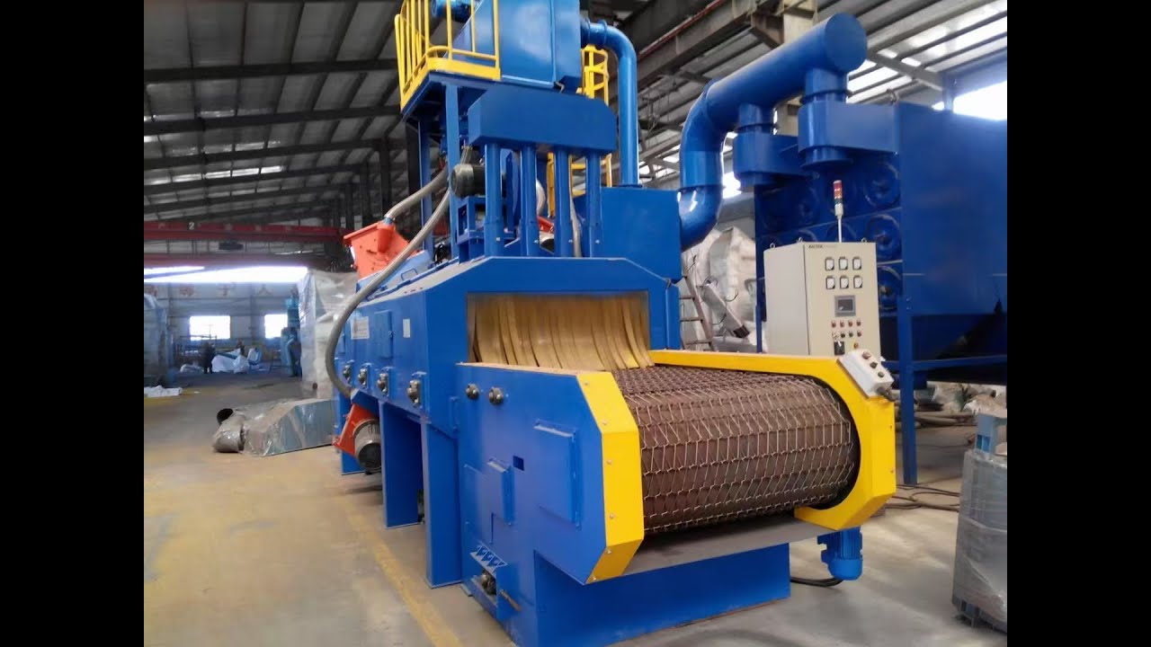 Wire mesh shot blasting machine, Mesh belt shot blast machine, Wire ...