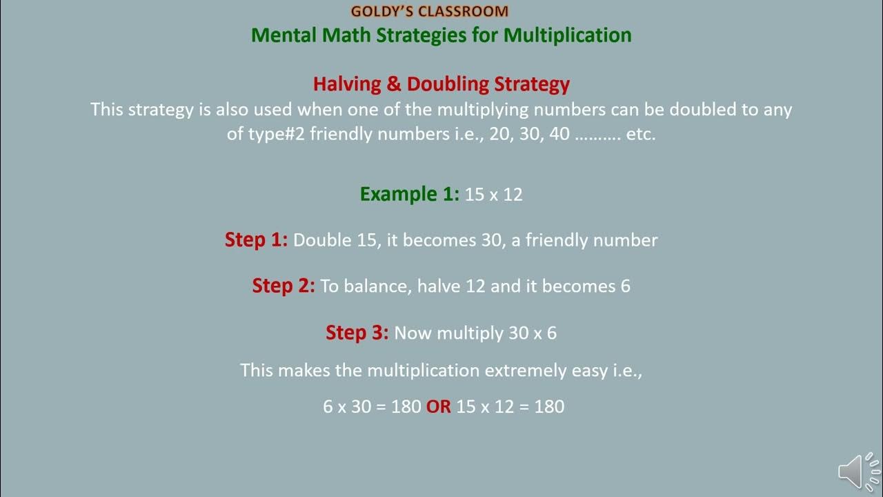 Mental Math Series | Multiplication Strategies - YouTube