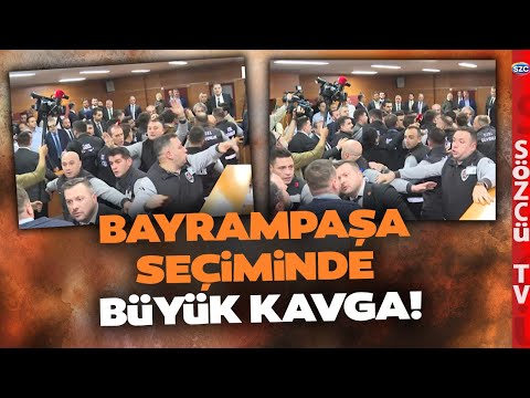 Bayrampaşa Seçiminde Büyük Kavga! AKP'li ve CHP'li Üyeler Birbirine Girdi! İşte O Anlar