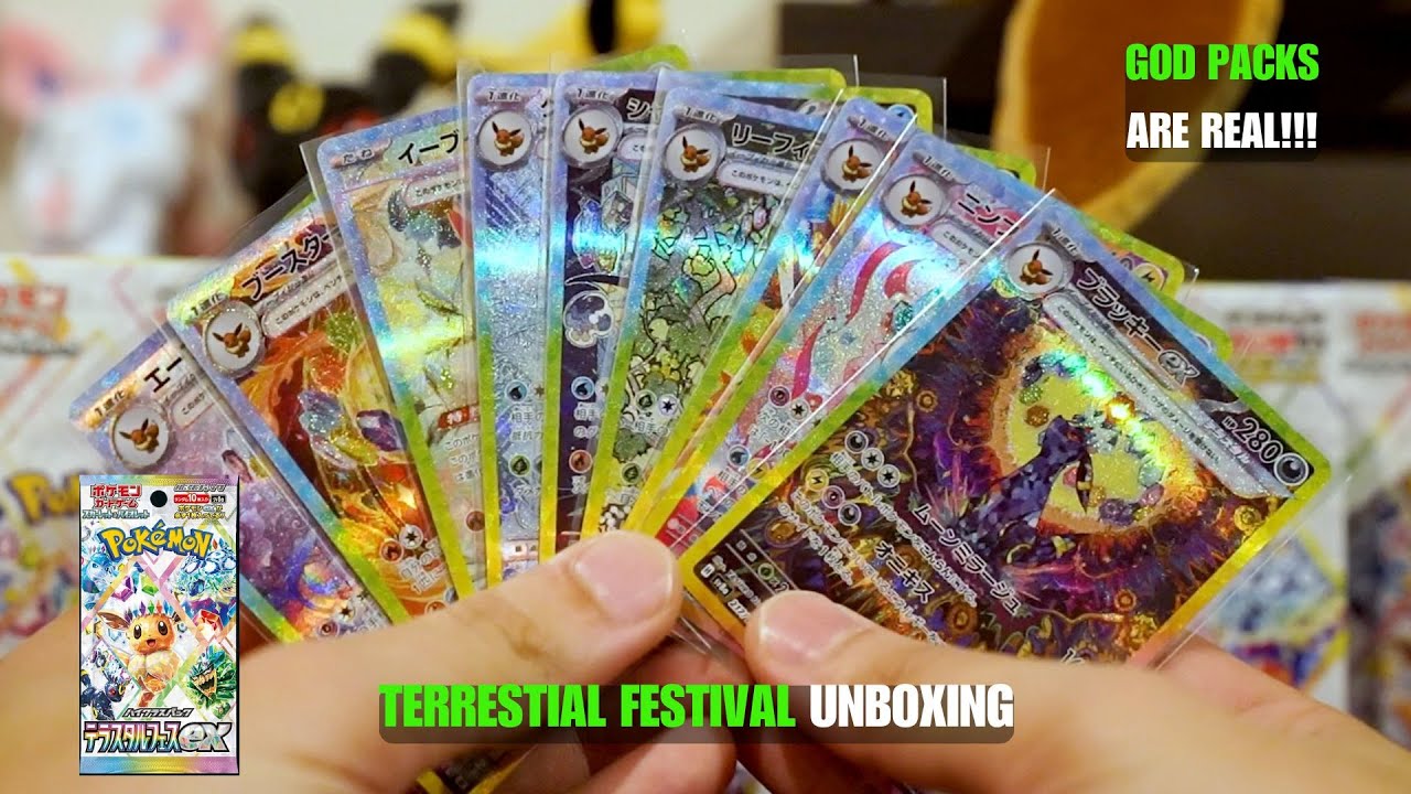GOD PACKS ARE REAL! TERASTAL FESTIVAL JAPANESE POKEMON UNBOXING ...