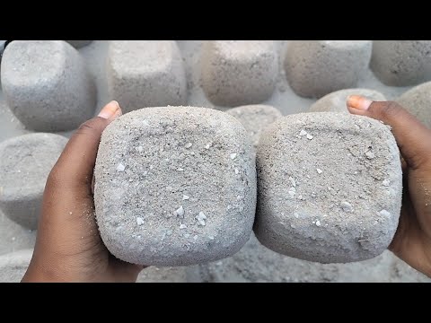 ASMR | White Concrete Sand Cement Mini Shapes Dry Floor Water Pool ...