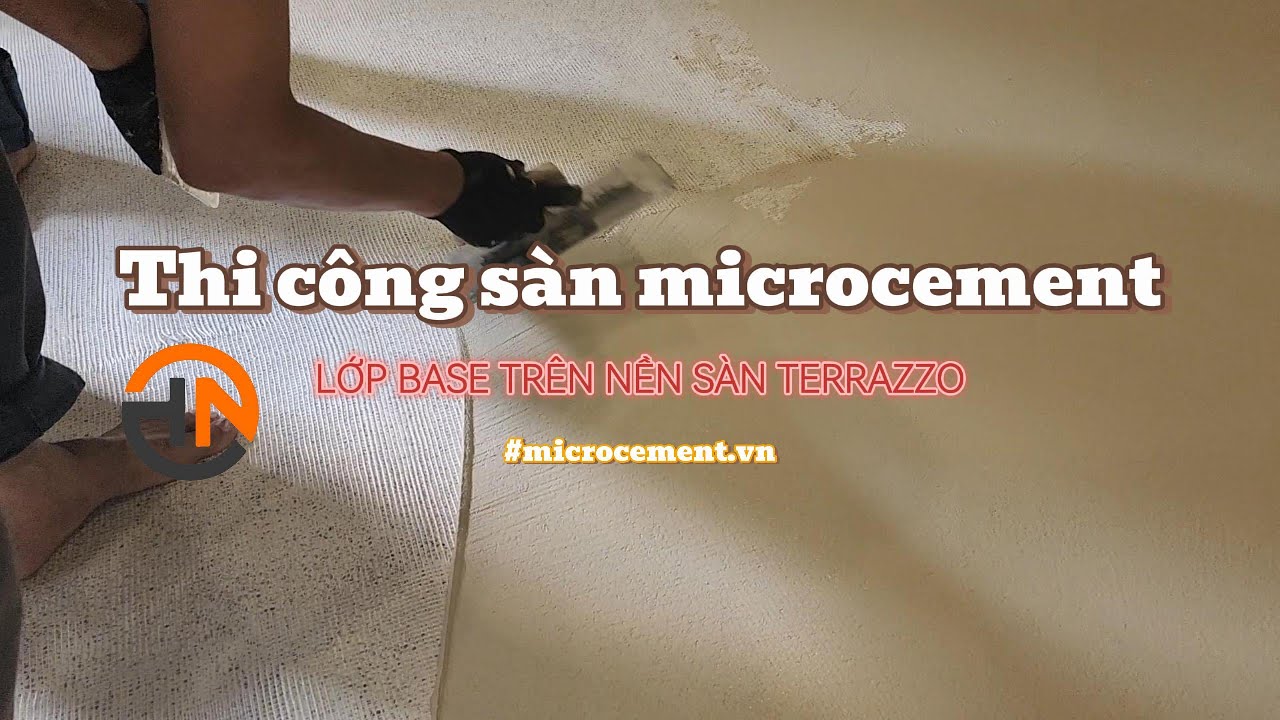 Thi công microcement trên nền sàn đá mài | microcement floor installation - YouTube