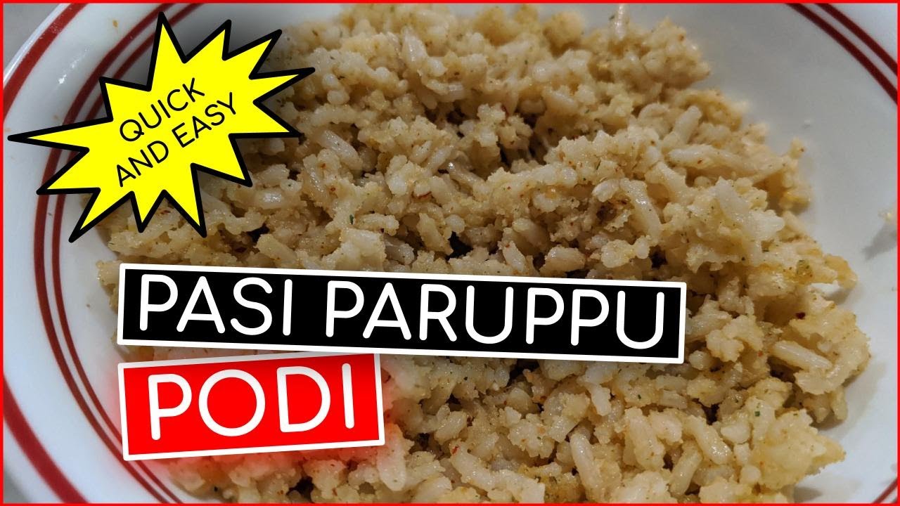 Quick And Easy Pasi Paruppu Podi - YouTube