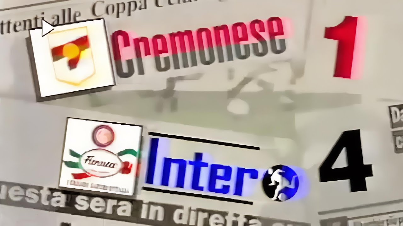Cremonese-Inter 1:4, 1993//94 - Domenica Sportiva (doppietta di Wim ...