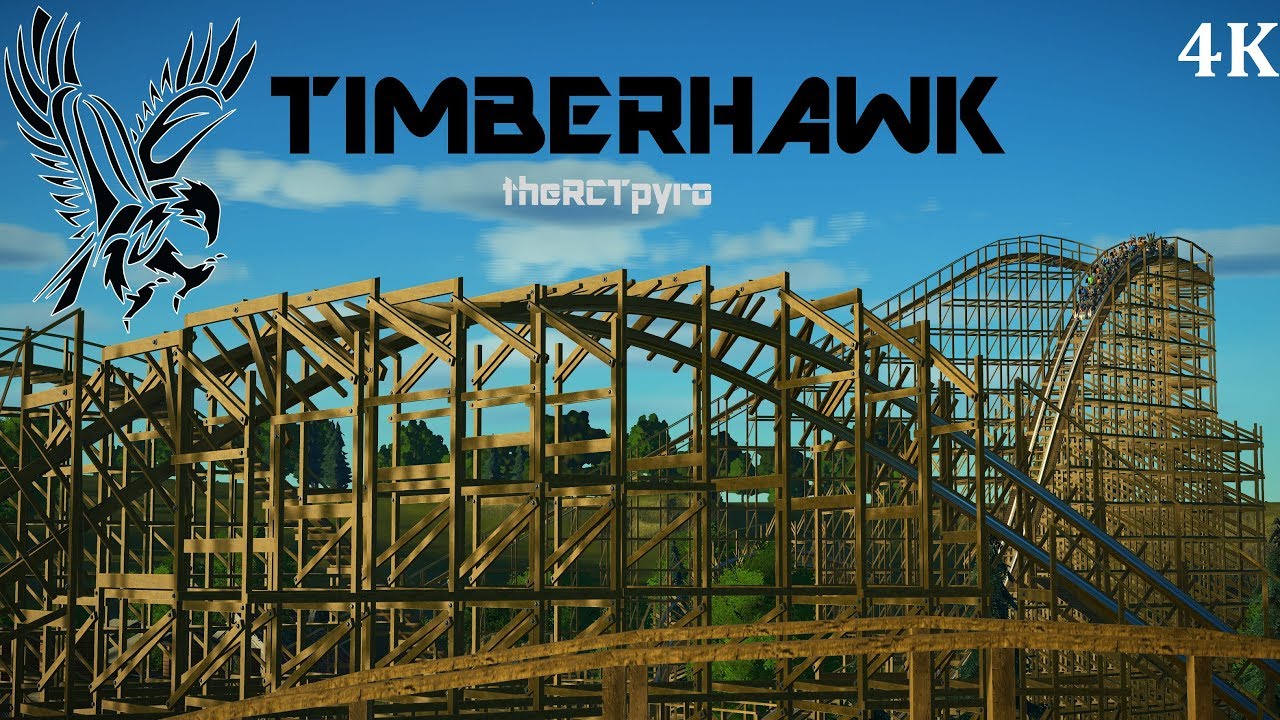 TimberHawk - Planet Coaster Gravity Group Wooden Coaster 4K - YouTube