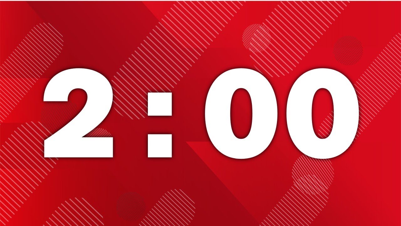 2:00 | Red Geometric Background Countdown Timer - YouTube