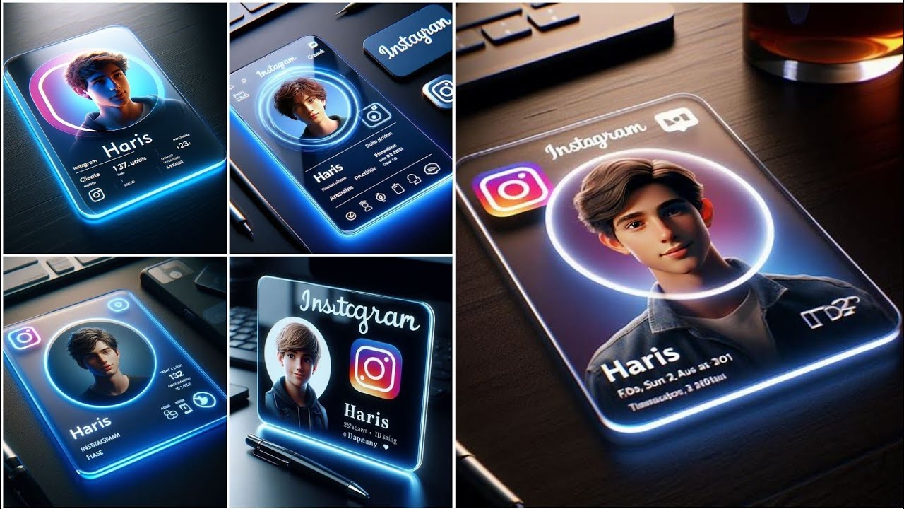 Instagram Profile Glass Id Card Images | Bing Image Creator Tutorial ...