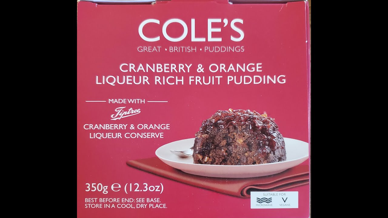 Cole's Great British Puddings Vegan Cranberry & Orange Liqueur Rich ...