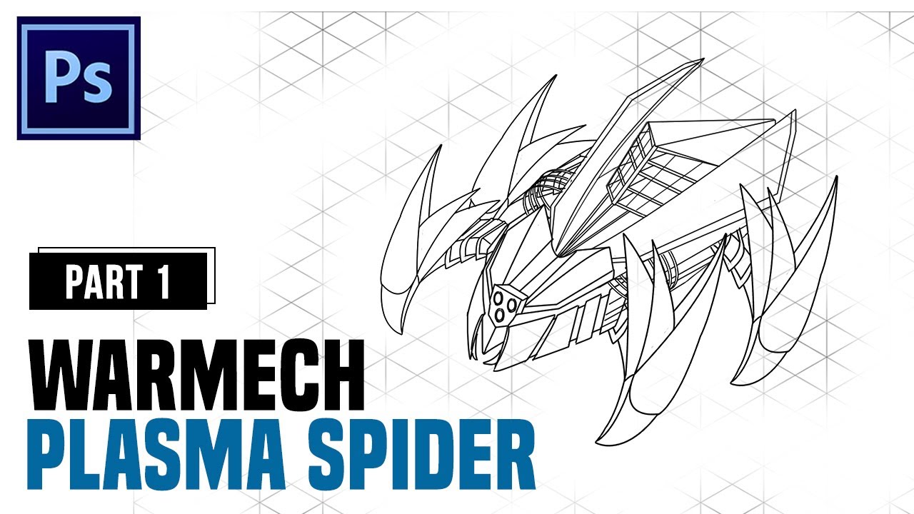 WarMech : Plasma Spider 电子脉冲蜘蛛机 | Isometric Drawing Process [Part 1 ...