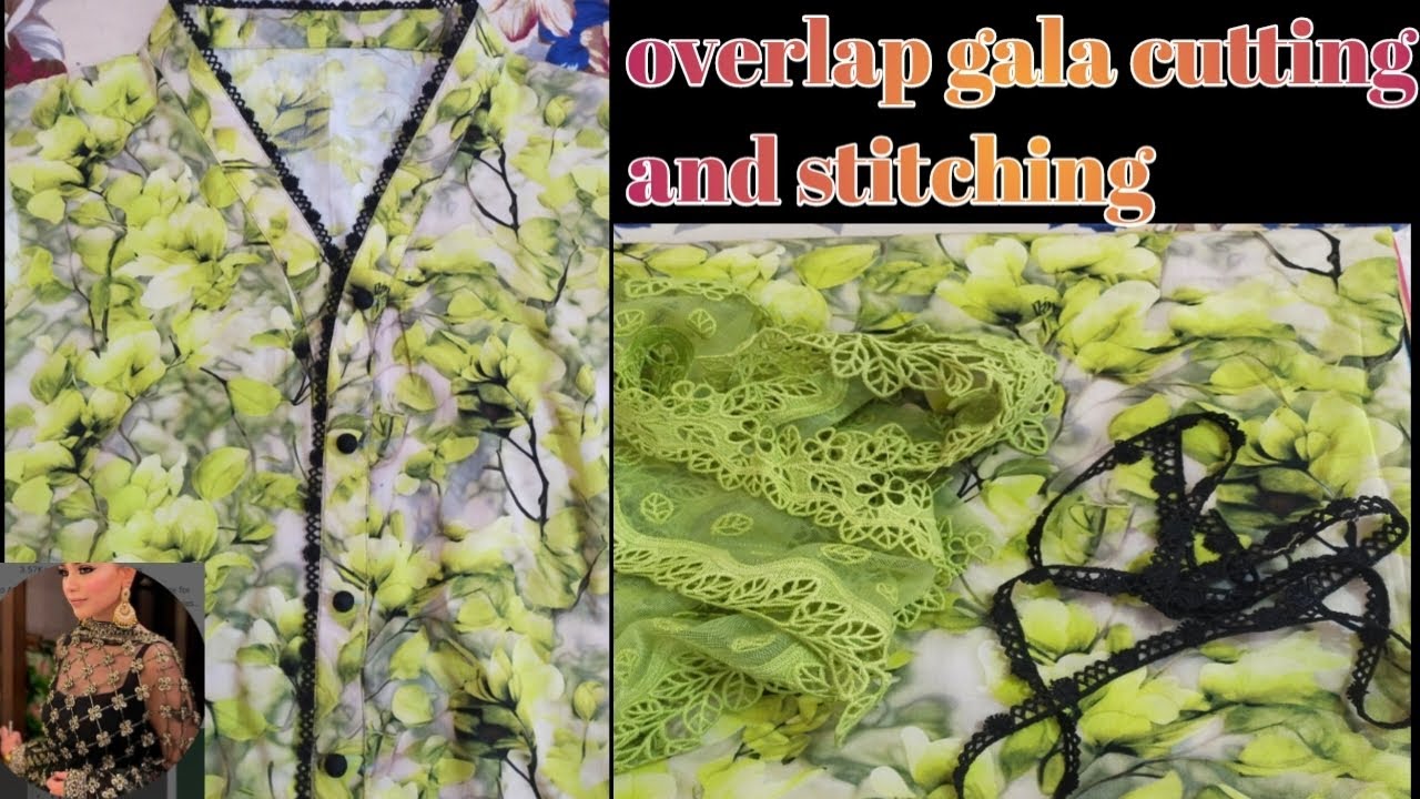 overlap gala cutting and stitching,overlap gala design cutting and ...