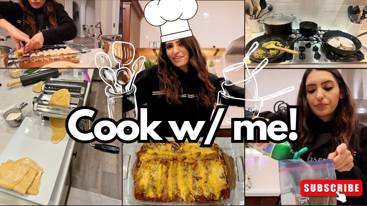 Extreme cook w/ me challenge! Step-by-step Homemaking TWO full meals ...