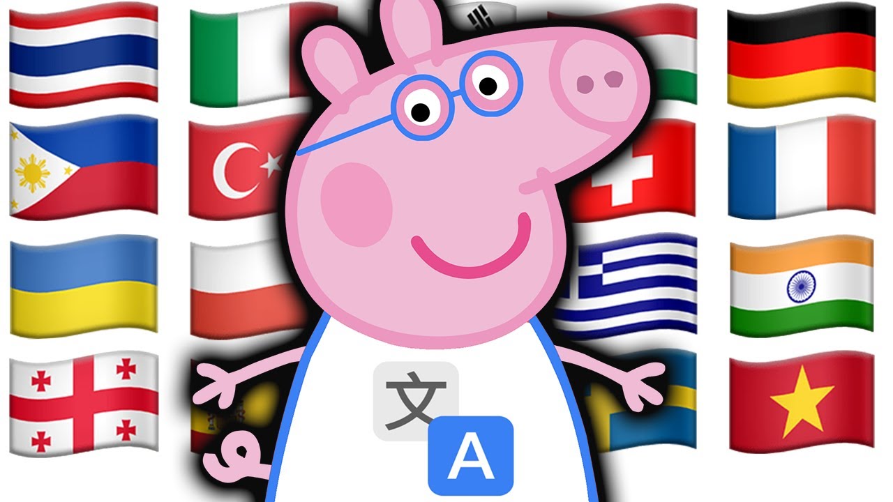 Peppa Pig in different languages meme - YouTube