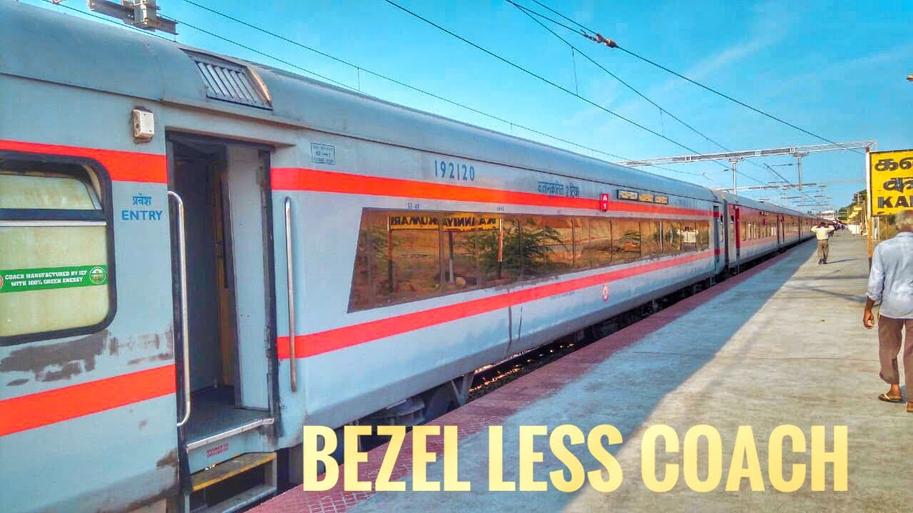 Inside view of all new BEZEL-LESS Second AC silver LHB coach!!! INDIAN ...