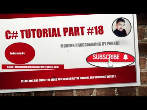 Part#18 - Indexer in C# - YouTube