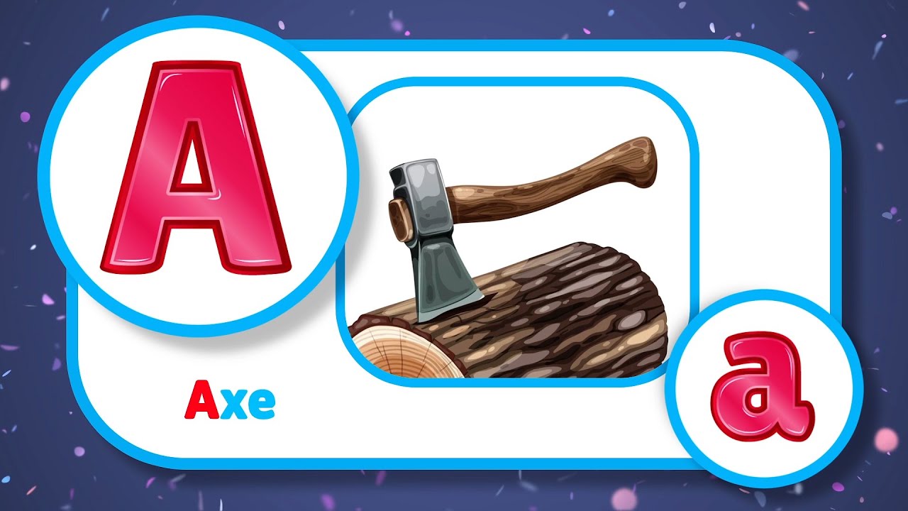 A is for Axe, B is for Bee! ABCD Alphabet Song & Counting to 100 for ...