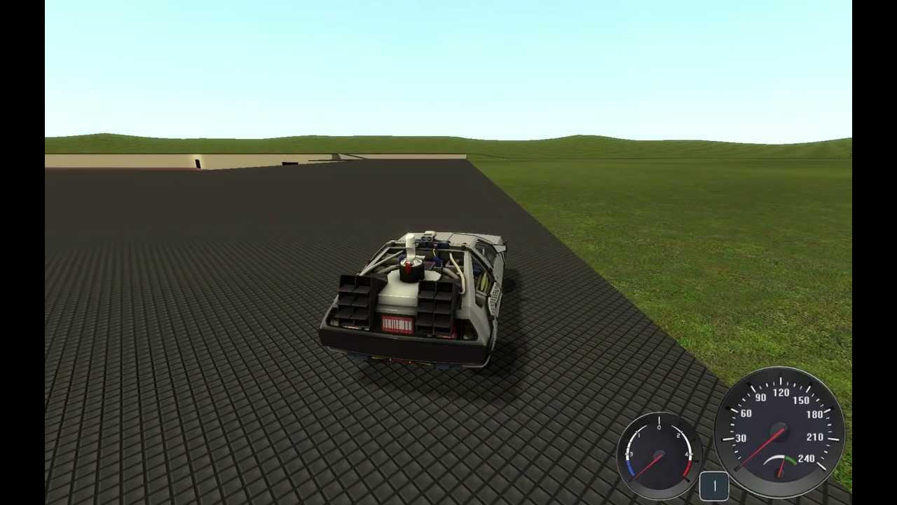 Hovercar on Garrys mod (Delorean) - YouTube