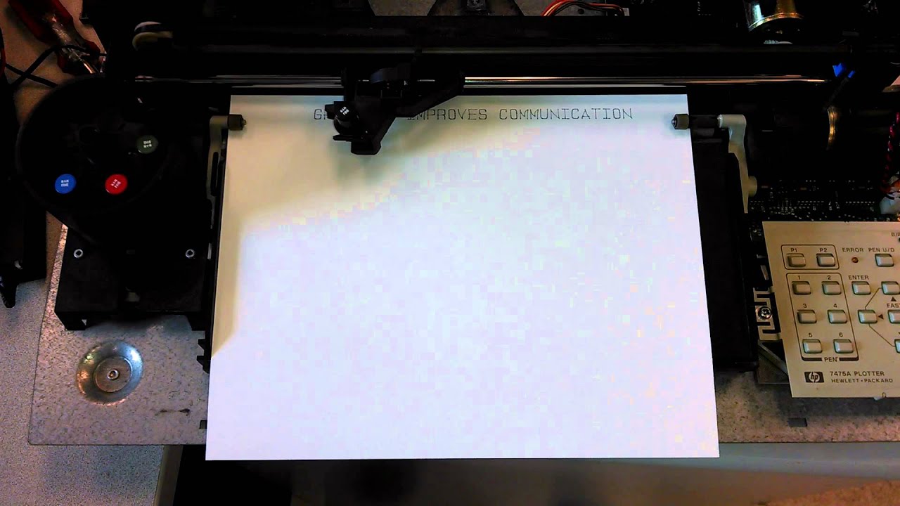 Old HP plotter - YouTube