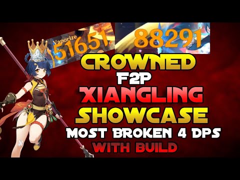 Lvl 80 Crowned Xiangling F2P build C6 Showcase | Genshin Impact - YouTube