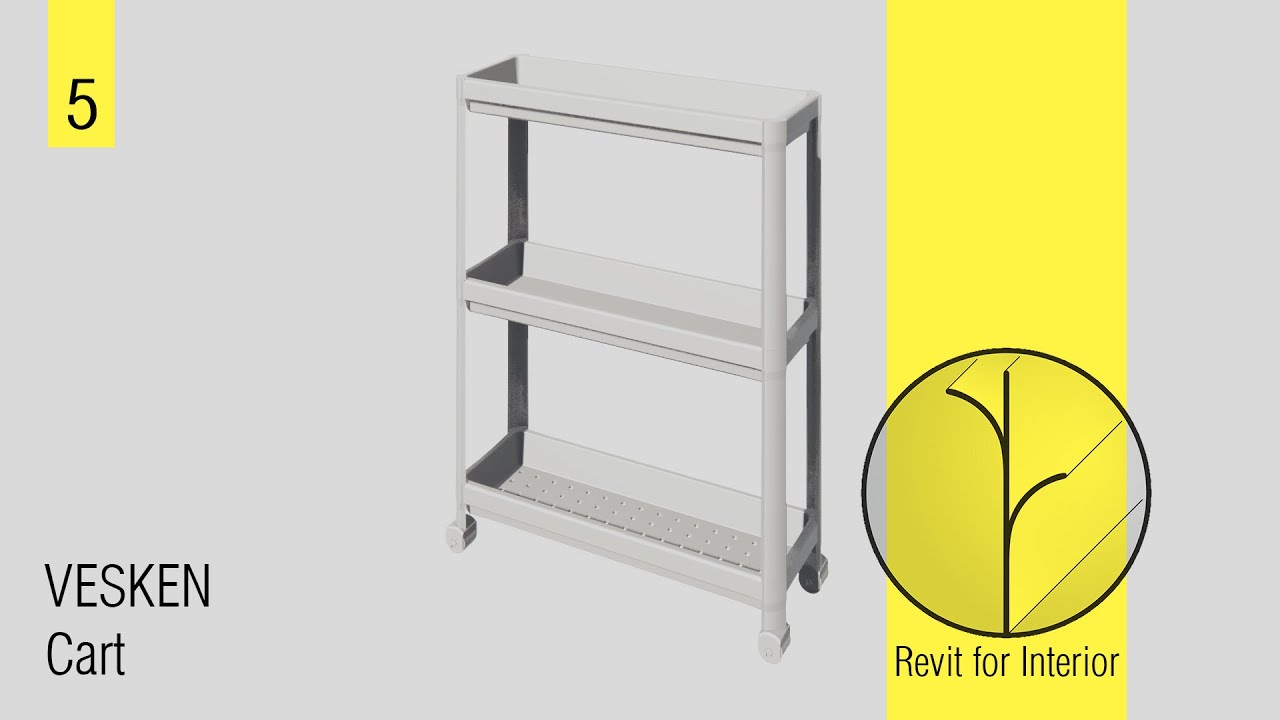 [R4I] BIM & Design tutorial. IKEA Vesken Cart (Revit family Speed ...