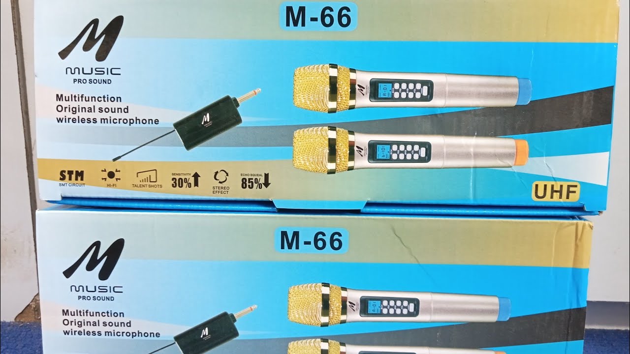 Microphone MUSIC M-66 ECHO_ +Mic TREBlE Mic Bass volume - YouTube