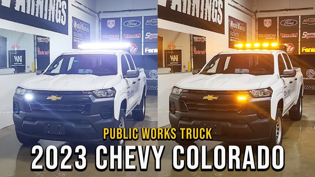 2023 Chevrolet Colorado Public Works Truck Safety Lights - YouTube