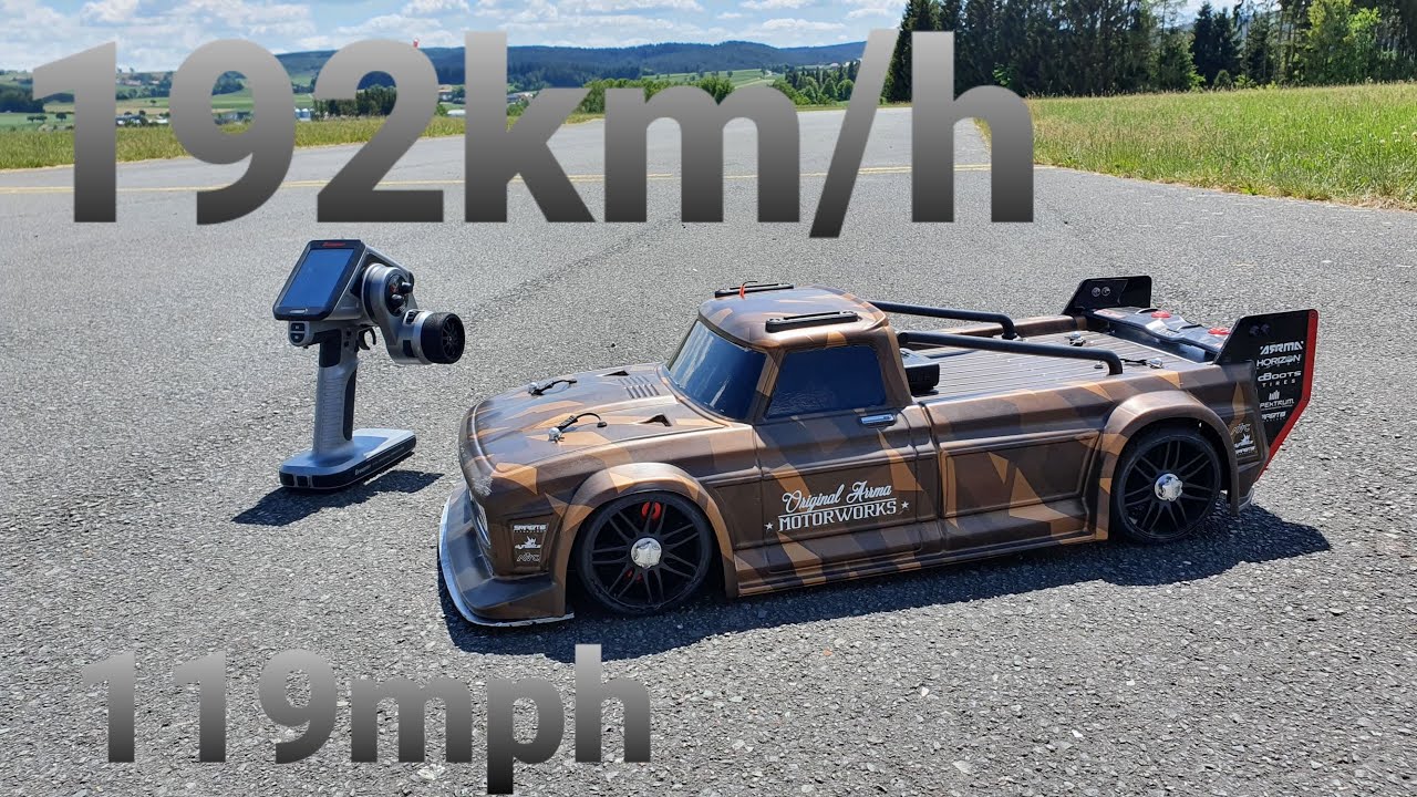 Arrma Infraction 192 km/h 119 mph Speedrun - YouTube