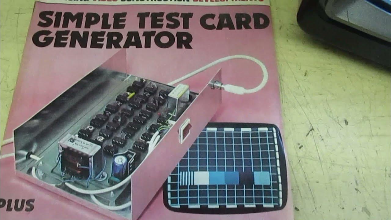 Television magazine 1978 simple test pattern generator . - YouTube
