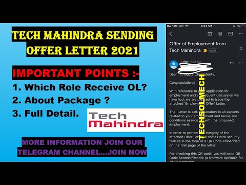 ⏩Tech Mahindra Sending Offer letter 🔥|| Role || Salary || Full Details ...