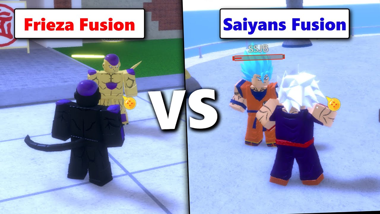 Saiyans Fusion VS Frieza Fusion In DBZ Roblox - YouTube
