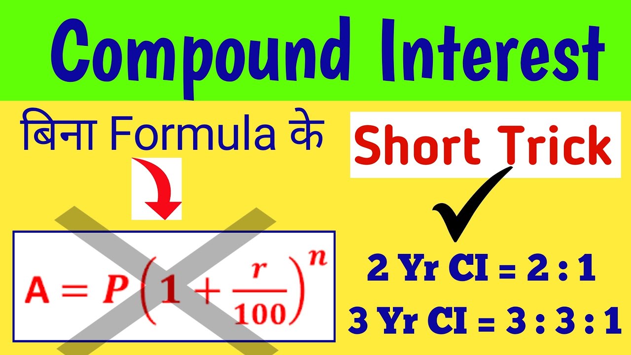 Compound Interest निकालना सीखें Trick की मदद से | Compound Interest ...