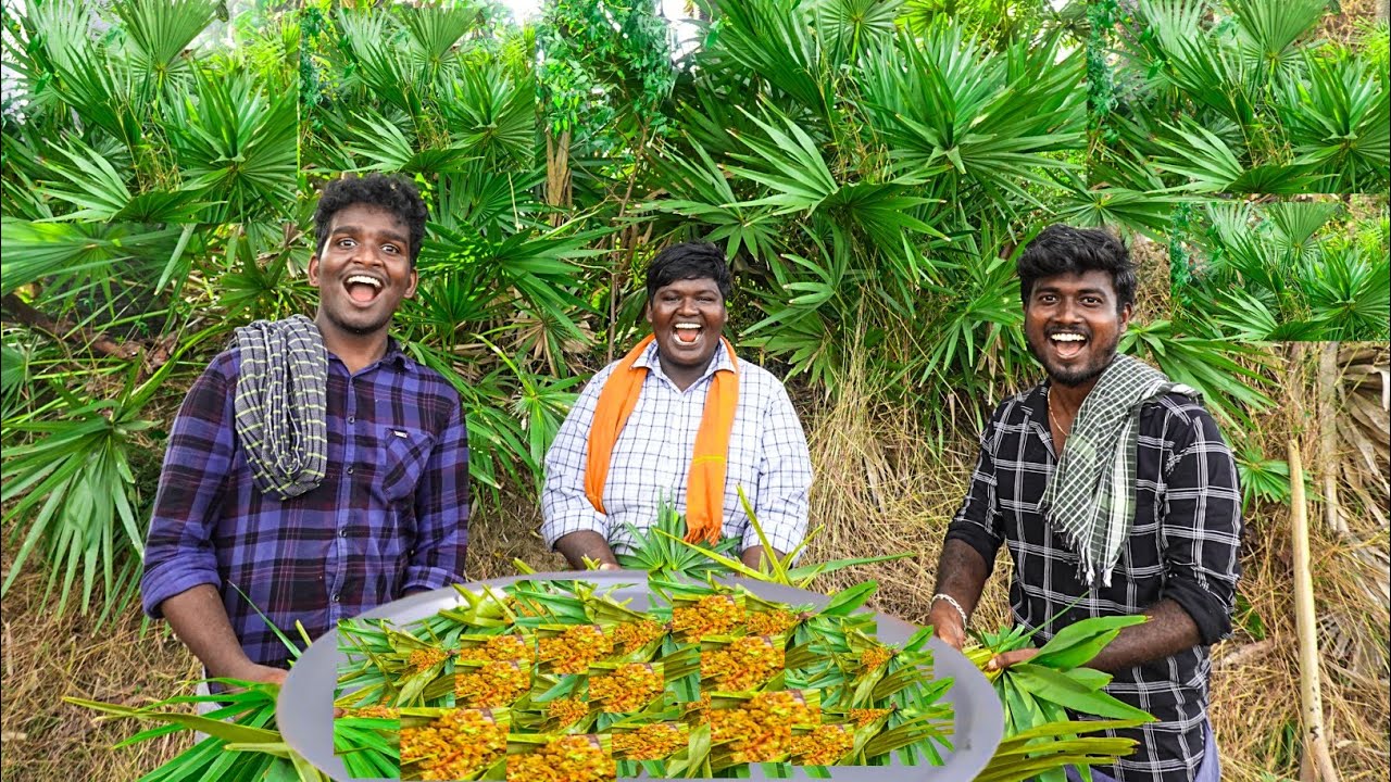 PALM LEAF CHICKEN 🍗| PANAI OLAI CHICKEN KARI IN VILLAGE COOKING - YouTube